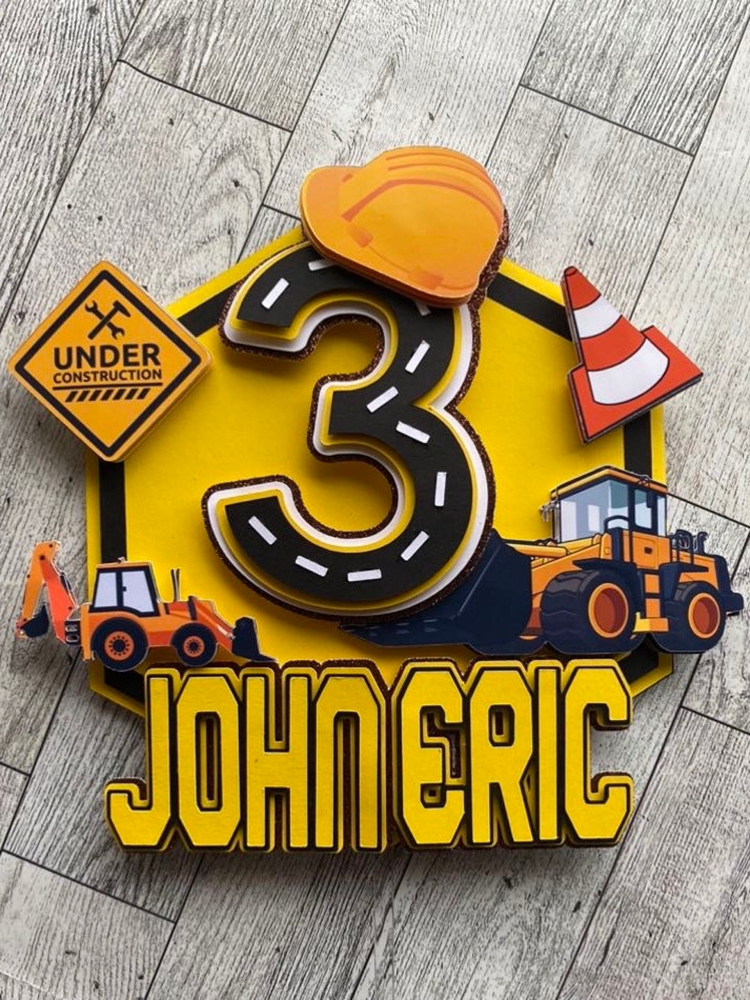 Construcción Cake Topper,1st Birthday Theme,construccion Theme Party ...