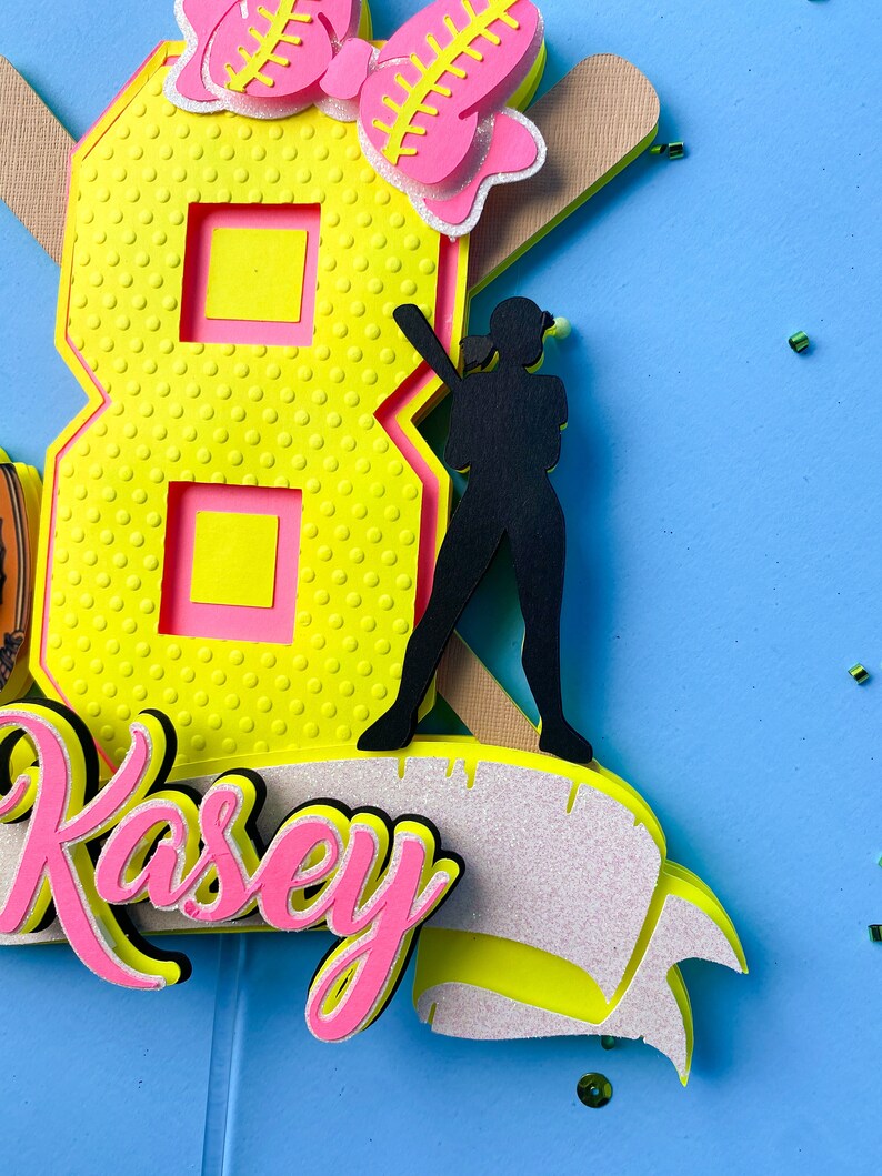 Softball Cake Topper,softball Sport Decor,softball Party Decoration ...