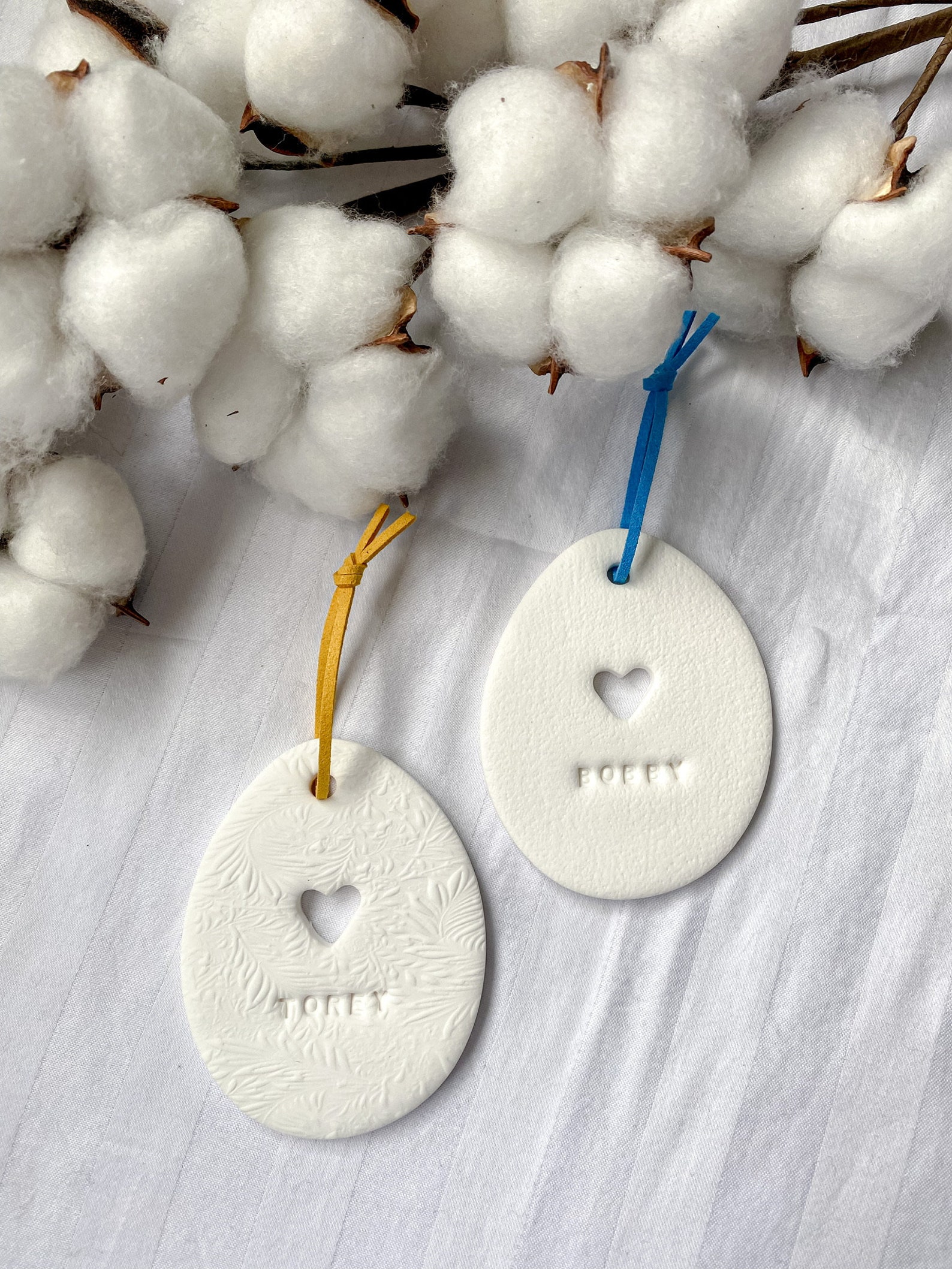 Personalised Heart Egg Decoration | Easter Decoration | Basket Tag ...