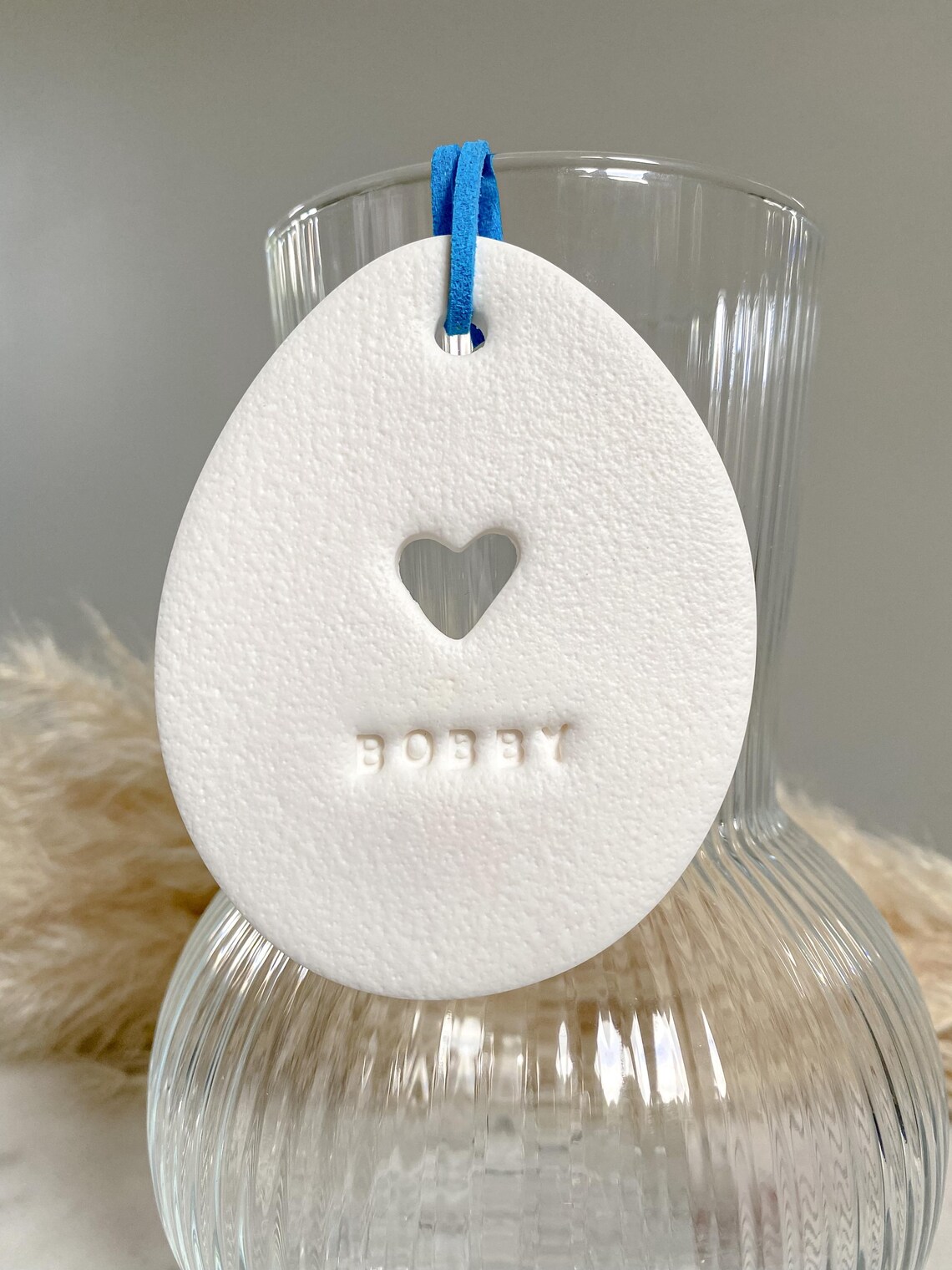 Personalised Heart Egg Decoration | Easter Decoration | Basket Tag ...
