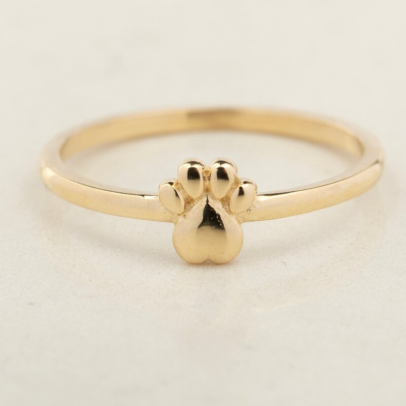 Paw Print Ring - Etsy
