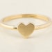 14K Solid Gold Heart Ring 14k Gold Skinny Heart Ring 14k Gold Love ...