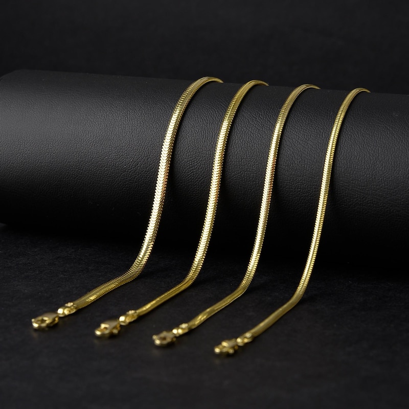 Flat Cobra Chain Bracelet - Etsy