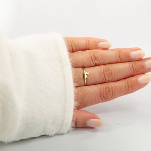14K Solid Gold Rabbit Ring - Gold Bunny Ring - Cute Rabbit Ring - Lucky ...