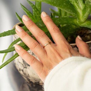 14K Solid Gold Thunderbolt Ring - Solid Gold Lighting Bolt - Cute Bolt ...