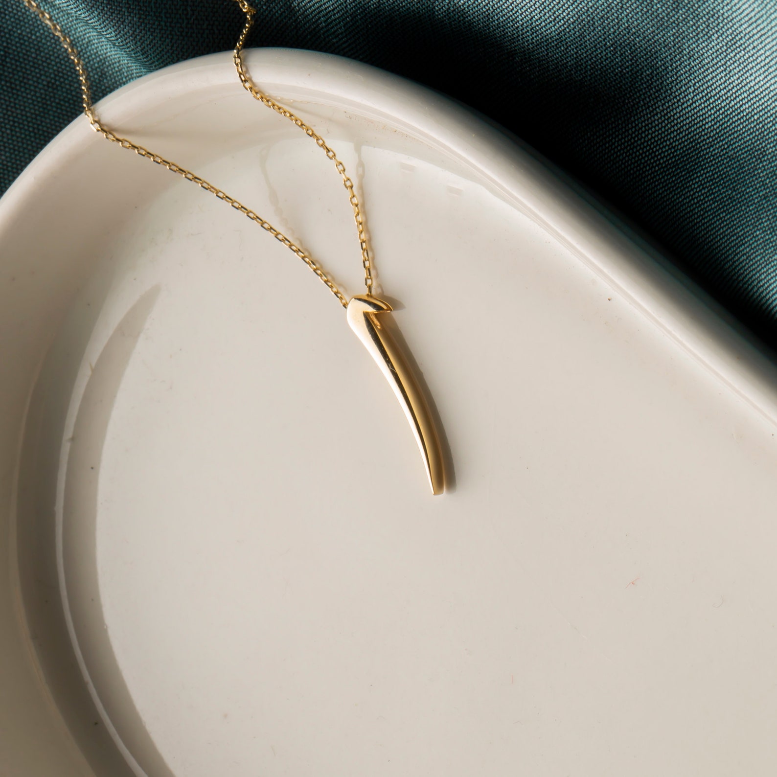 14k Gold Alif elif Necklace,14k Gold Arabic Letter Necklace,gold Arab ...