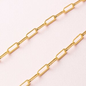 14K Solid Gold Paperclip Chain Necklace / Cute Necklace / 14k Gold ...