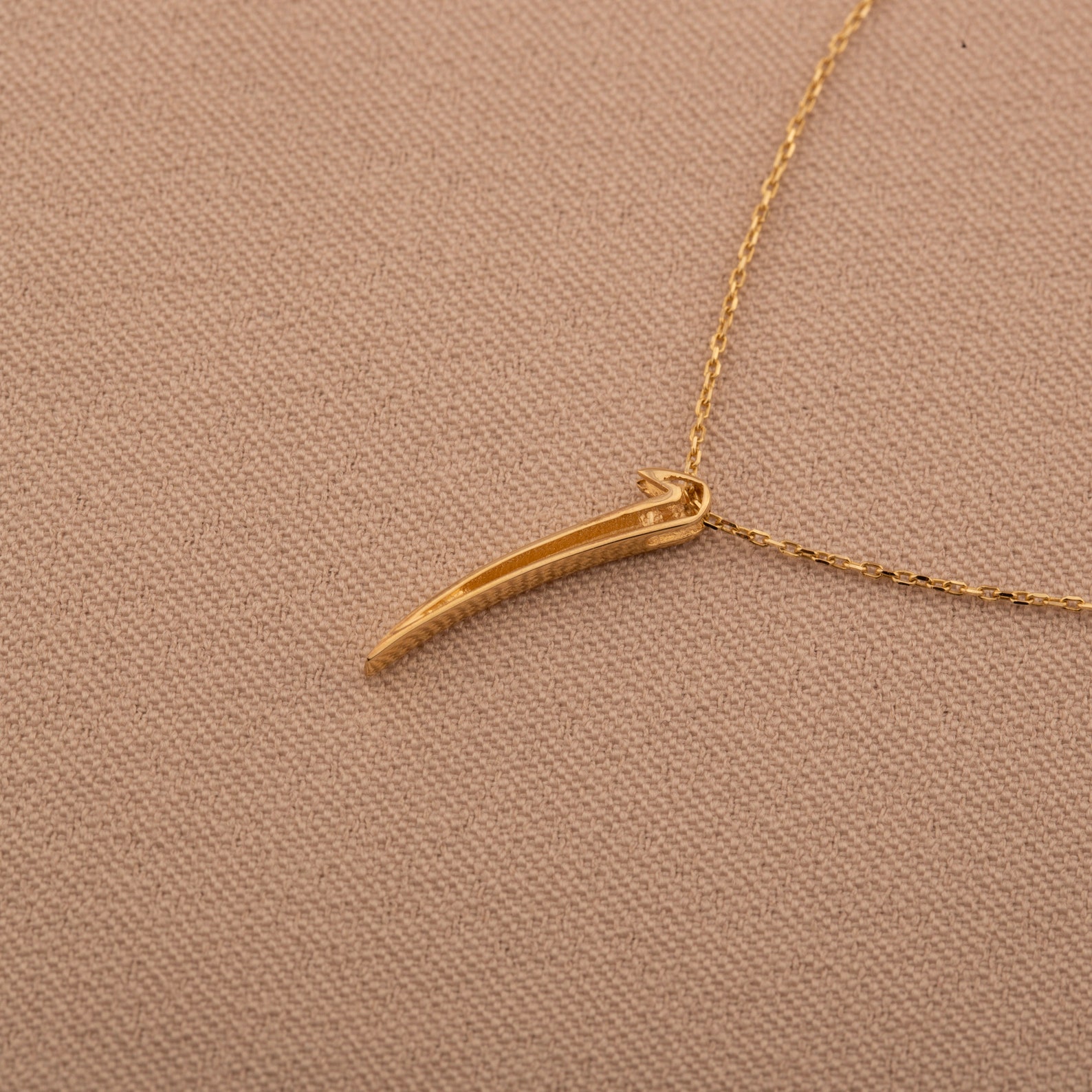 14k Gold Alif elif Necklace,14k Gold Arabic Letter Necklace,gold Arab ...