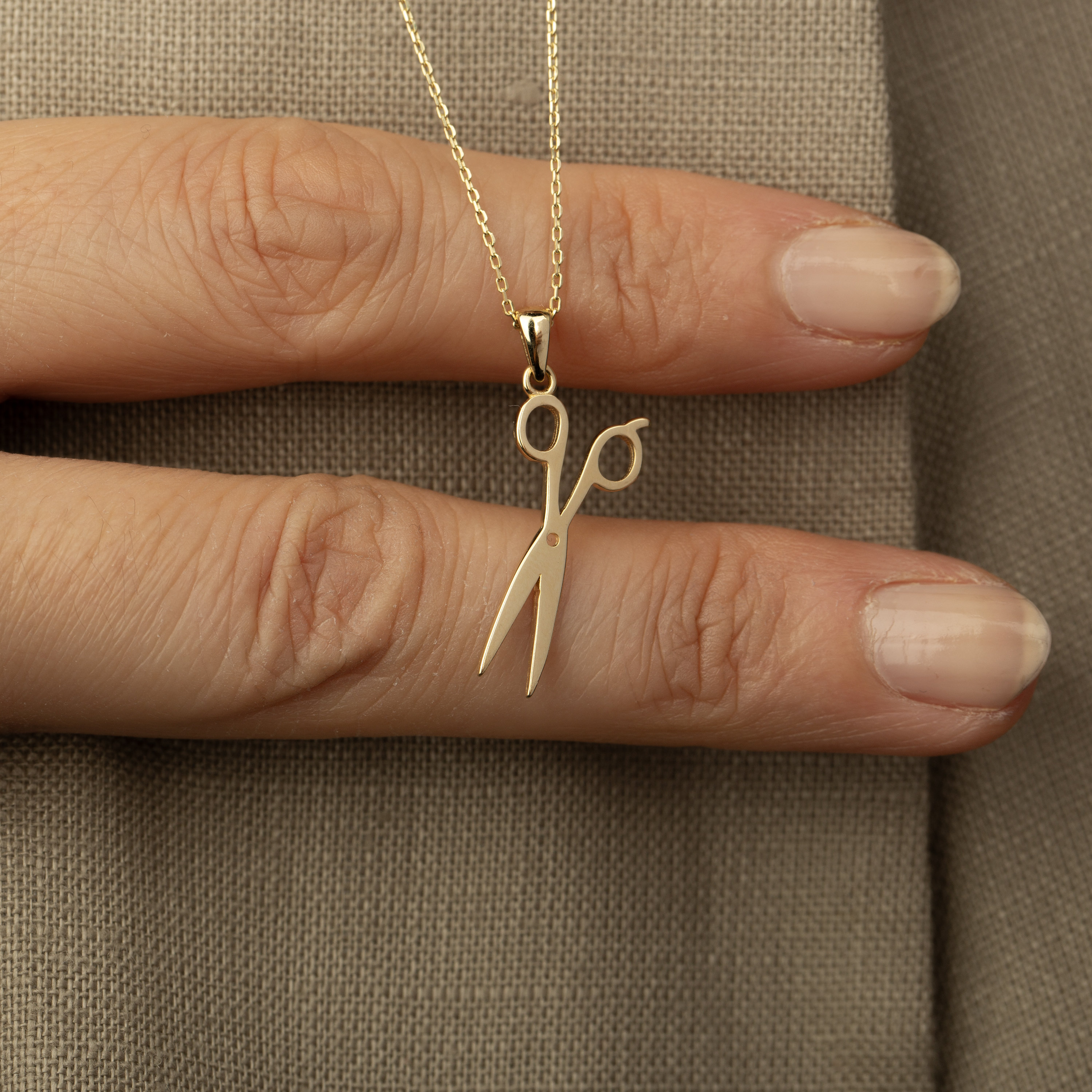 14k Solid Gold Scissor Necklace-scissors Necklace-necklace for ...