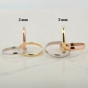14K Solid Gold Three Color Rolling Ring Gold Rolling Ring Tri Color ...