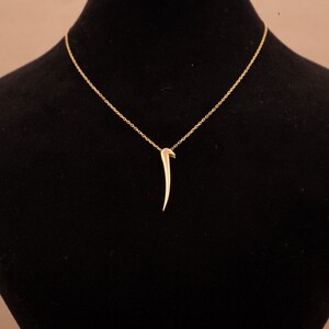 14k Gold Alif elif Necklace,14k Gold Arabic Letter Necklace,gold Arab ...
