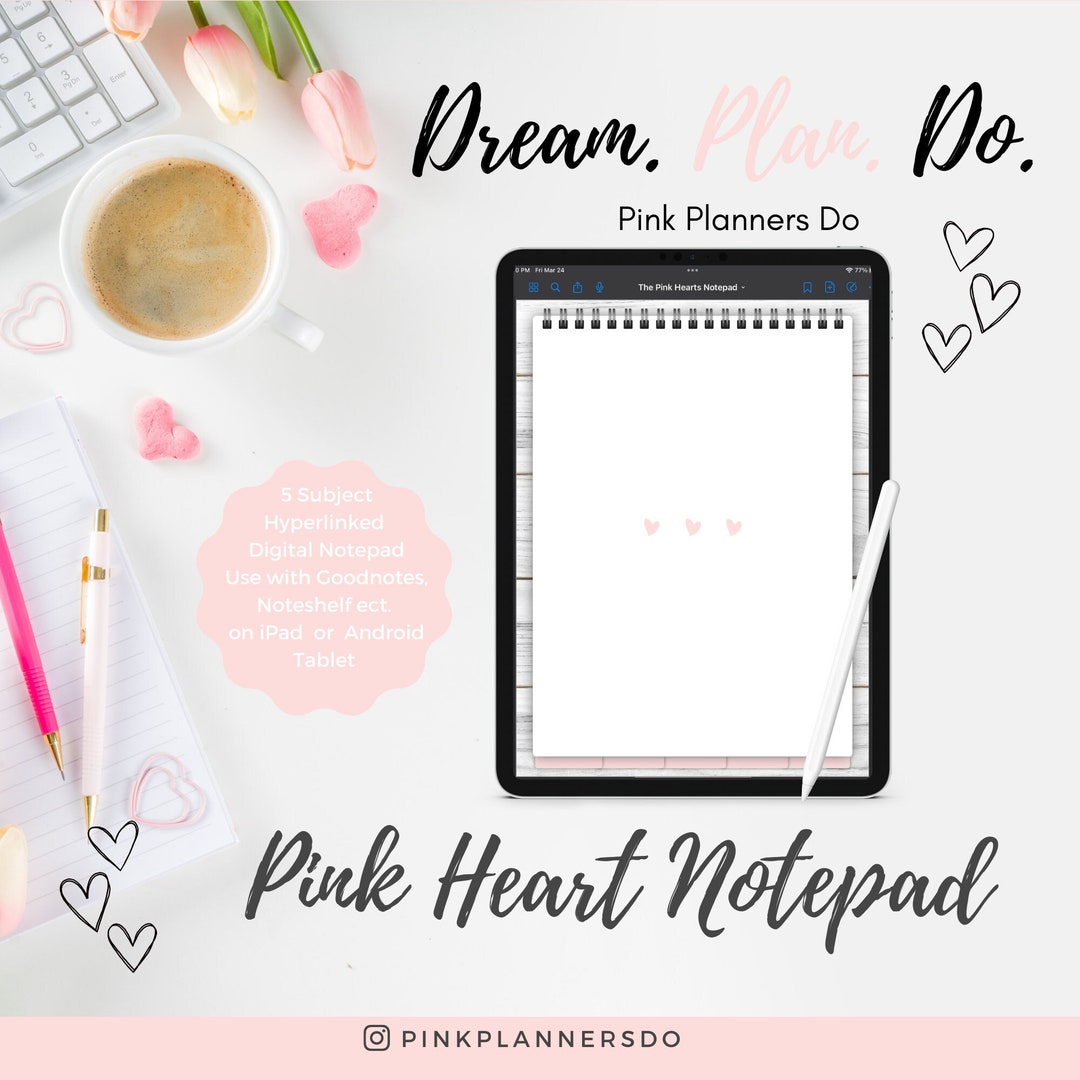 Cute Digital Notebook, Digital Notepad, Goodnotes Notepad, iPad ...