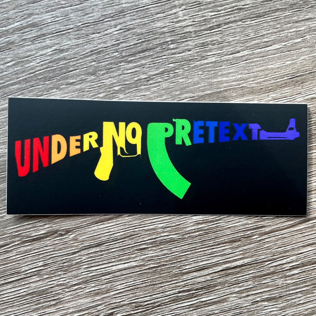 Under No Pretext Pride Flag Sticker - Etsy