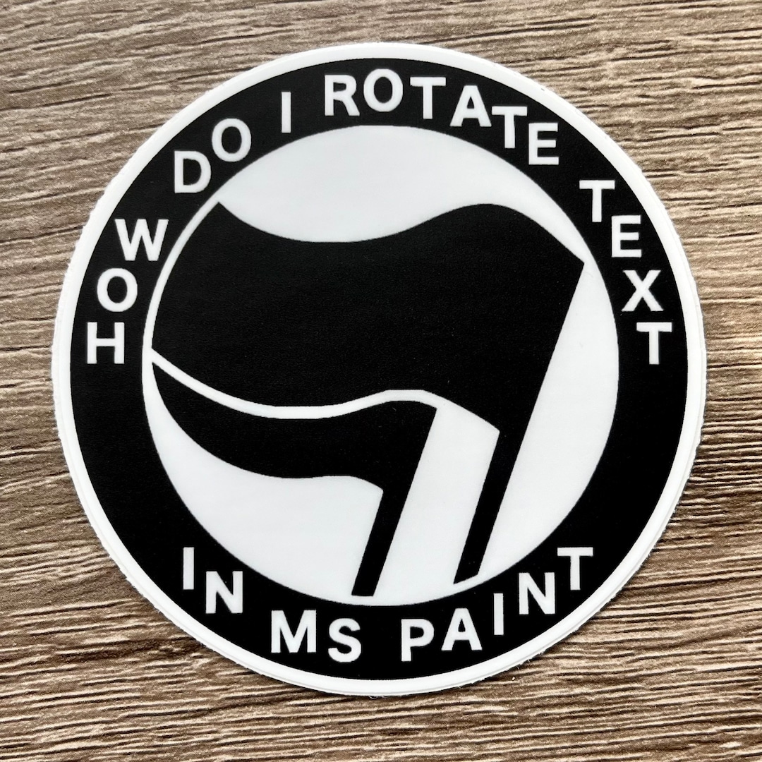 How Do I Rotate Text in MS Paint Sticker - Etsy