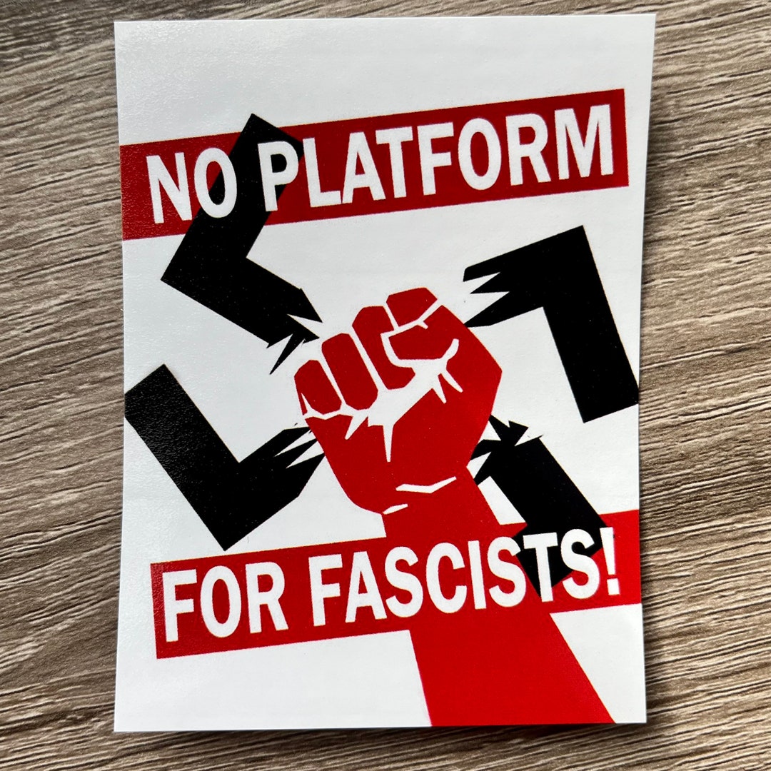 No Platform for Fascists Sticker - Etsy