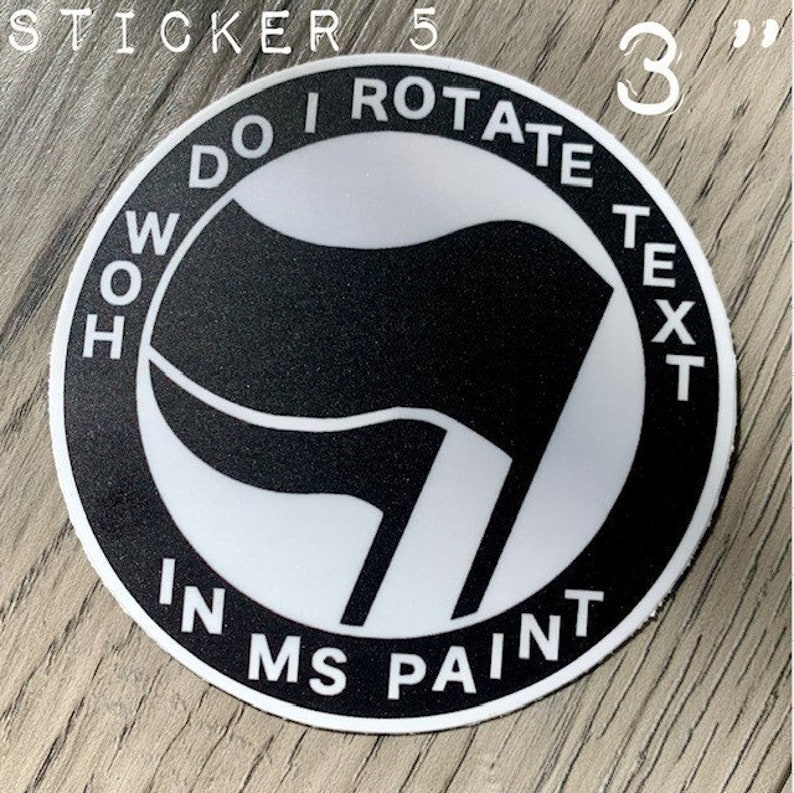 How Do I Rotate Text in MS Paint Sticker - Etsy