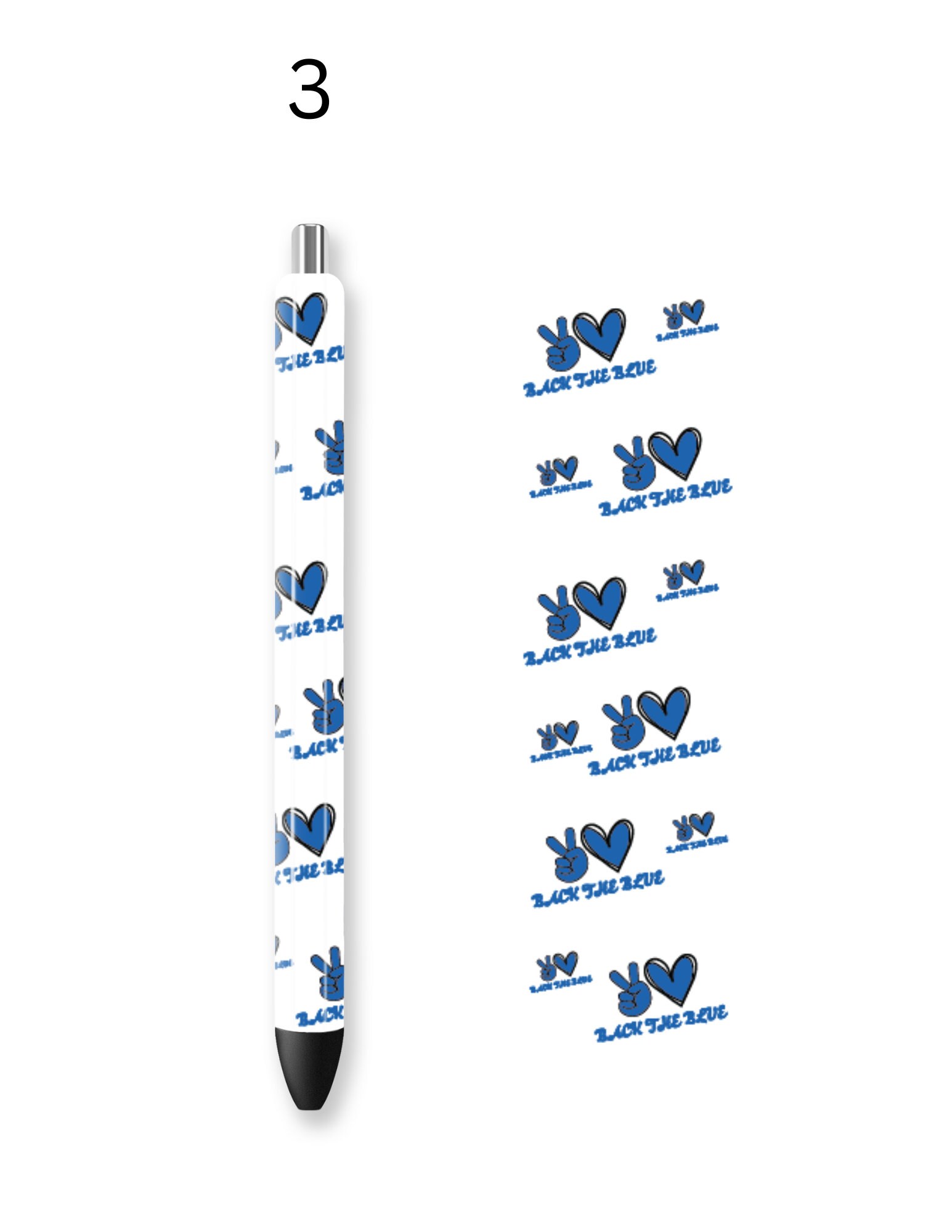 Back the Blue Inkjoy Glitter Pens - Etsy