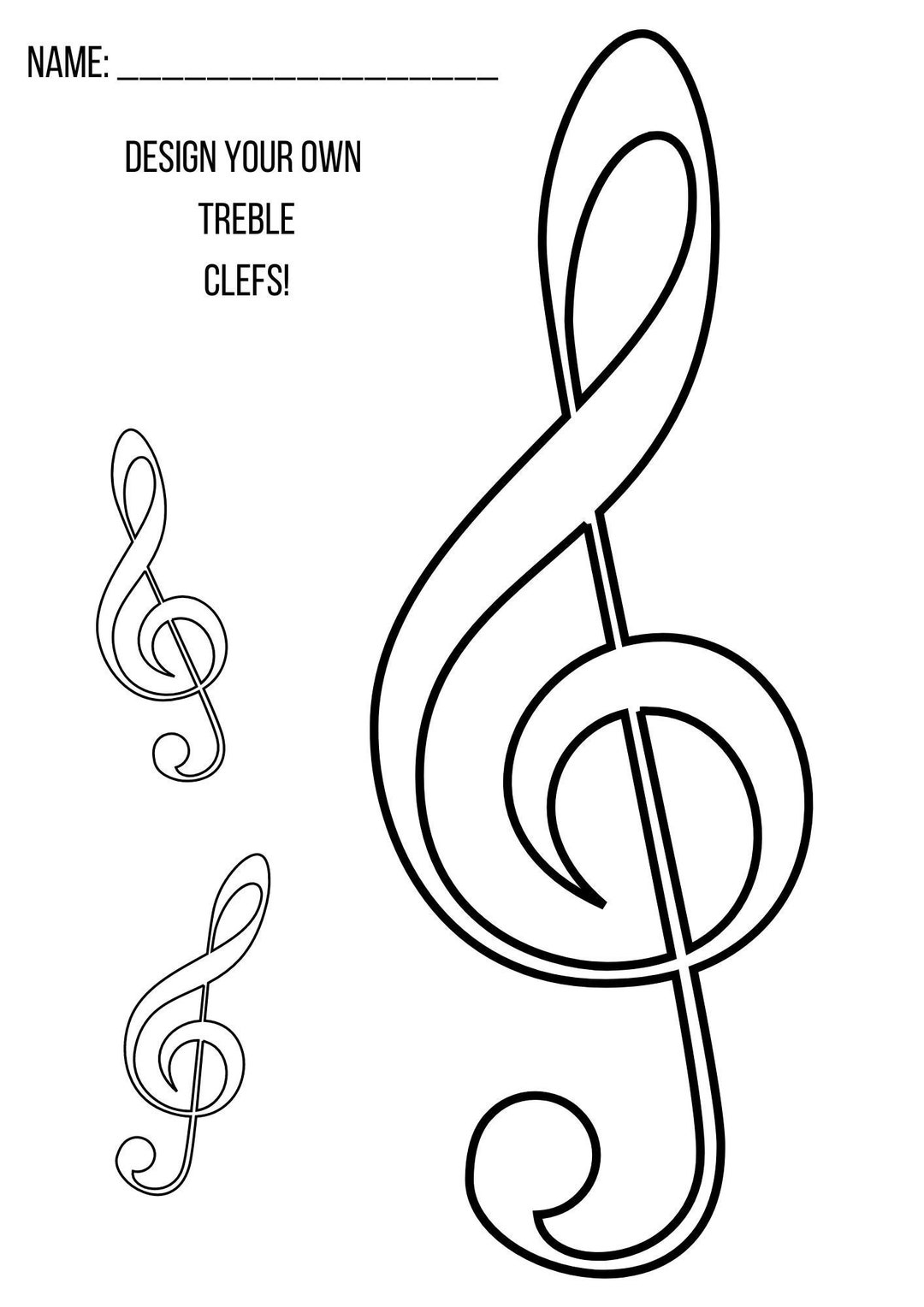 Design Your Own Treble Clef! - Etsy