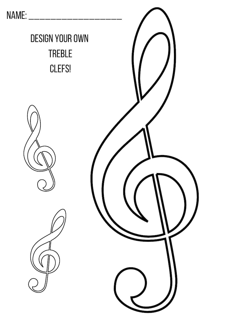 Design Your Own Treble Clef! - Etsy