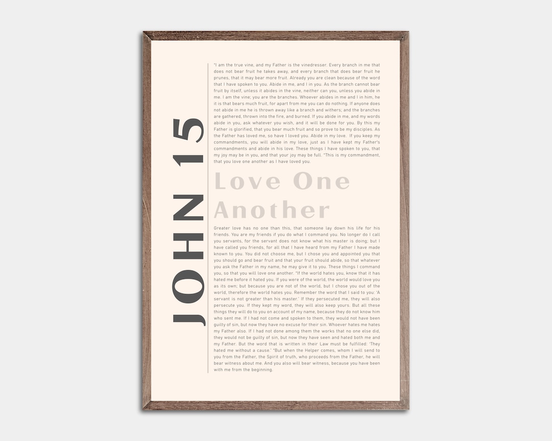 John 15 Bible Verse Art: Christian Scripture Print (digital Download ...