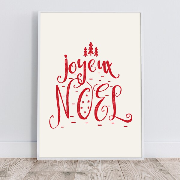 Joyeux Noel Card - Etsy