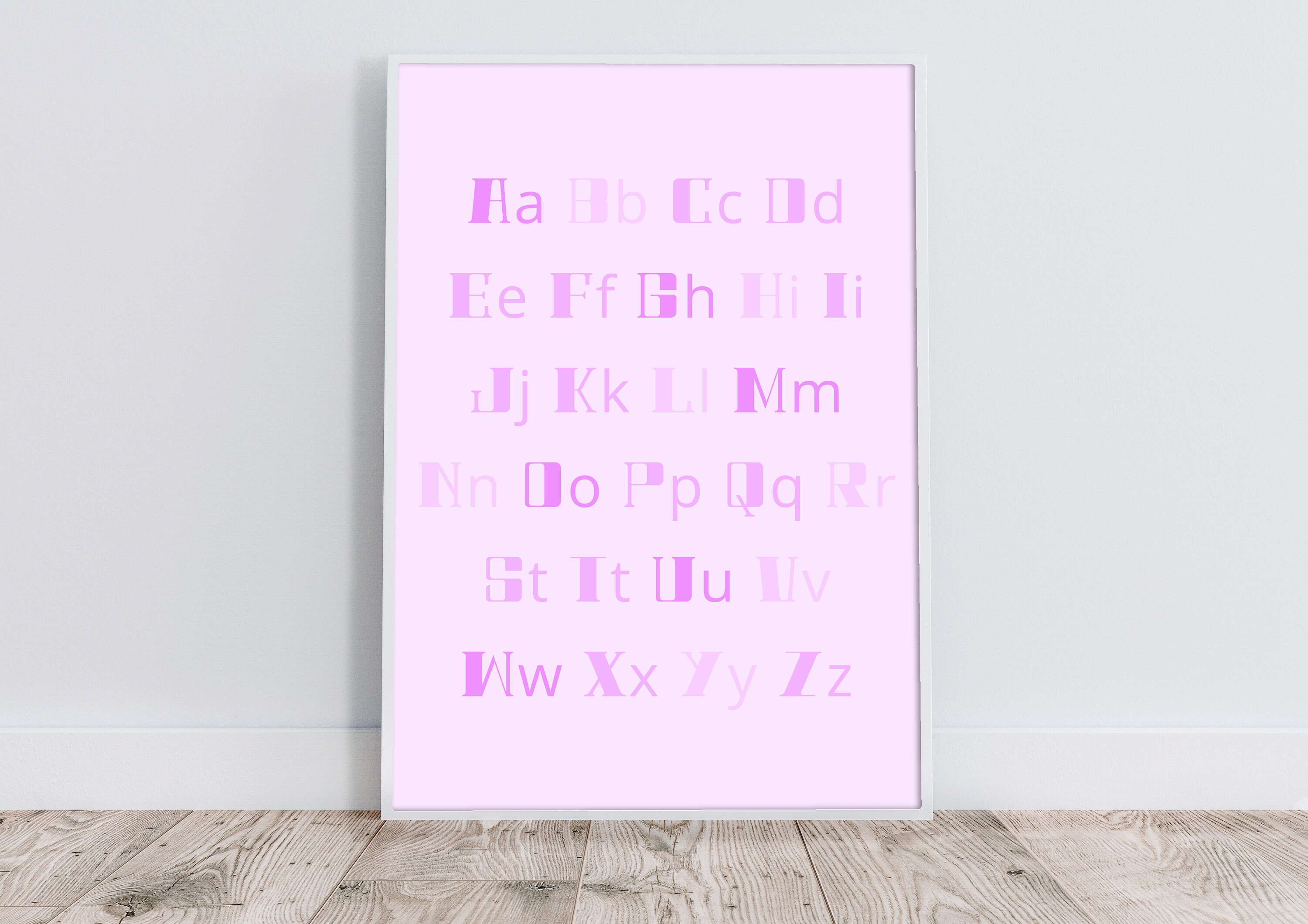 Purple Colors Alphabet Print, ABC Print, Printable Educational Wall Art ...