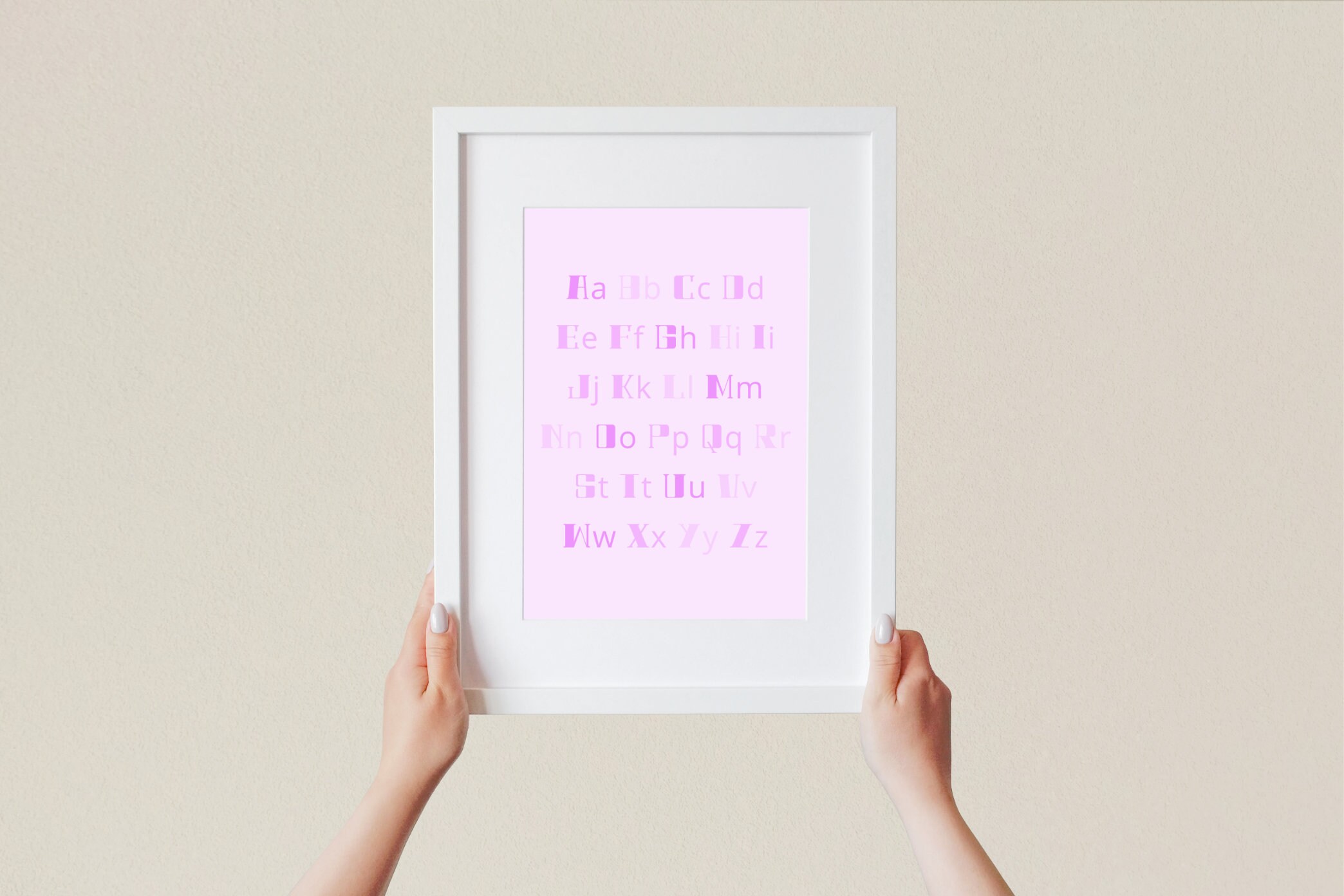 Purple Colors Alphabet Print, ABC Print, Printable Educational Wall Art ...