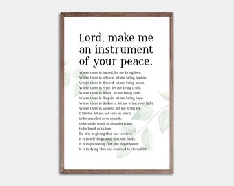 Prayer of St Francis Wall Art Printable Saint (Download Now) - Etsy
