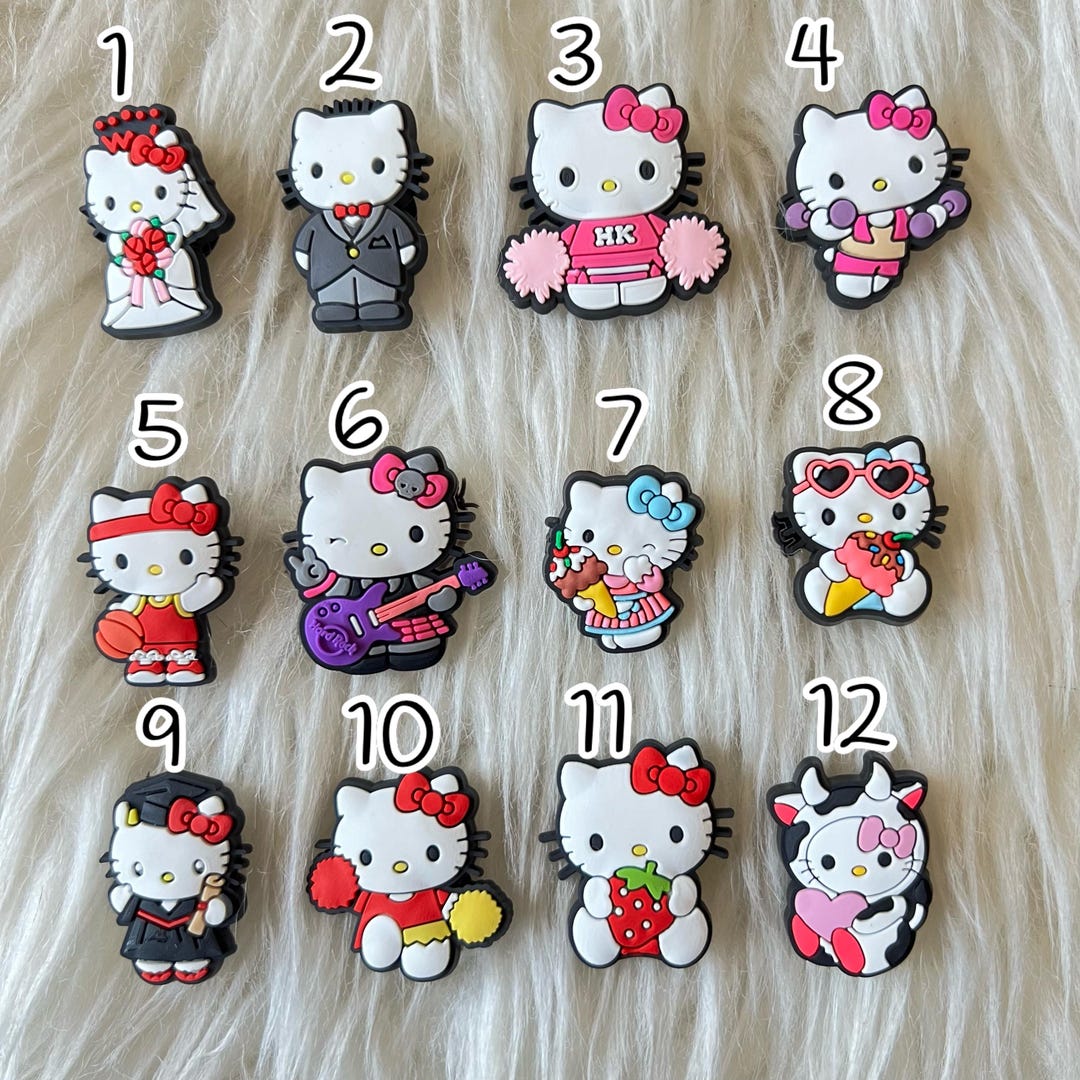 Hello Kitty Charms, Hello Kitty Shoe Pins, Shoe Decoration, Hello Kitty ...