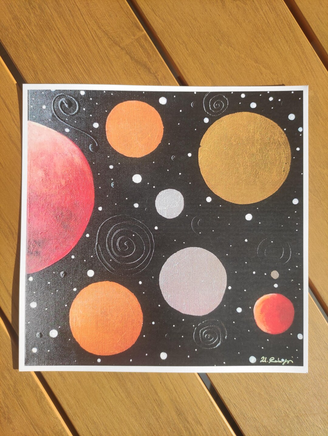 Circular Art Print in Square Format 20x20 - Etsy