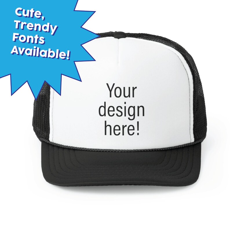 Customizable Trucker Hat, Custom Foam Trucker Hat, Custom Logo Trucker ...