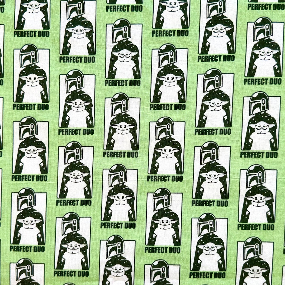 Mandalorian Grogu Baby Yoda Fabric Perfect Duo Licensed Cotton (green ...
