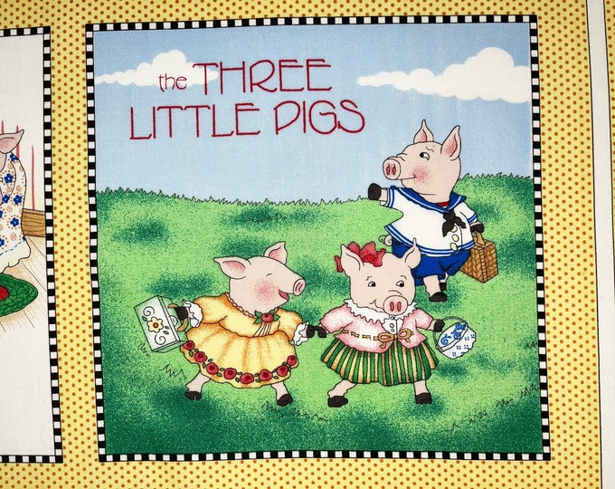 The Three Little Pigs Soft Book Fabric Panel by Mary Engelbreit for VIP ...
