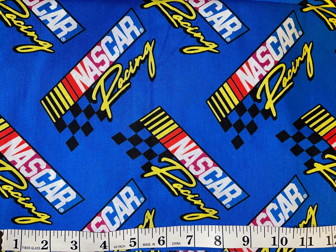 NASCAR Licensed Fabric by the Half Yard sports Racing Cars - Etsy