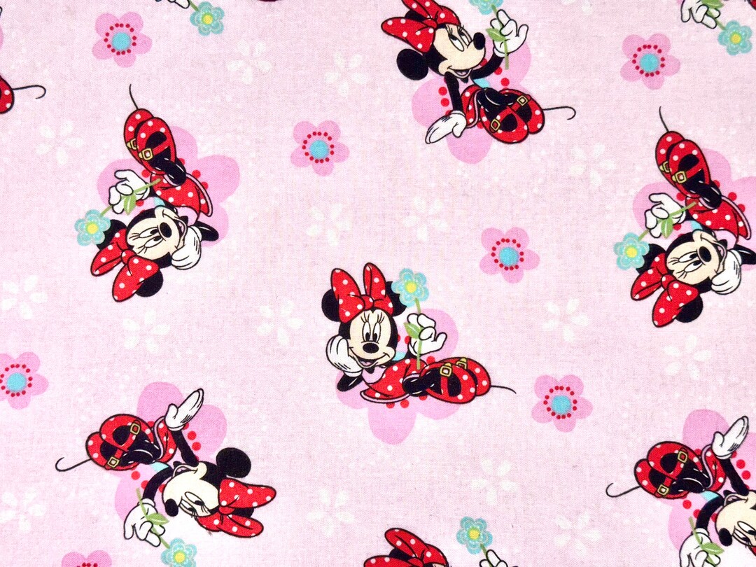 RARE Minnie Mouse Licensed Fabric by Springs Creative 2011, Fat Quarter ...
