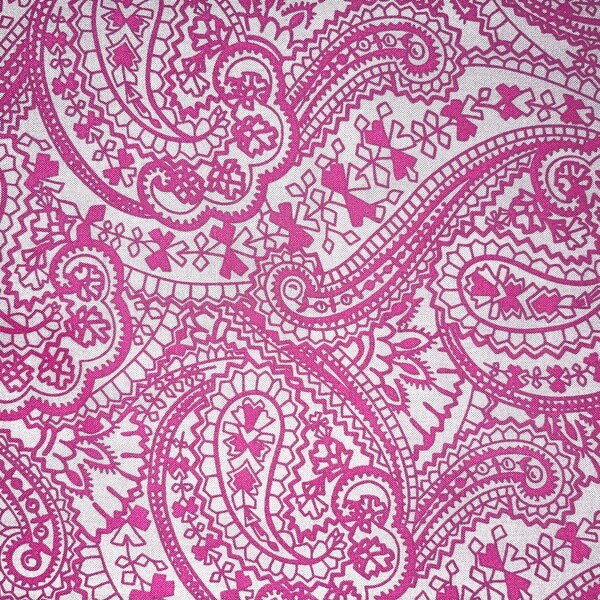 Pink Paisley Fabric - Etsy