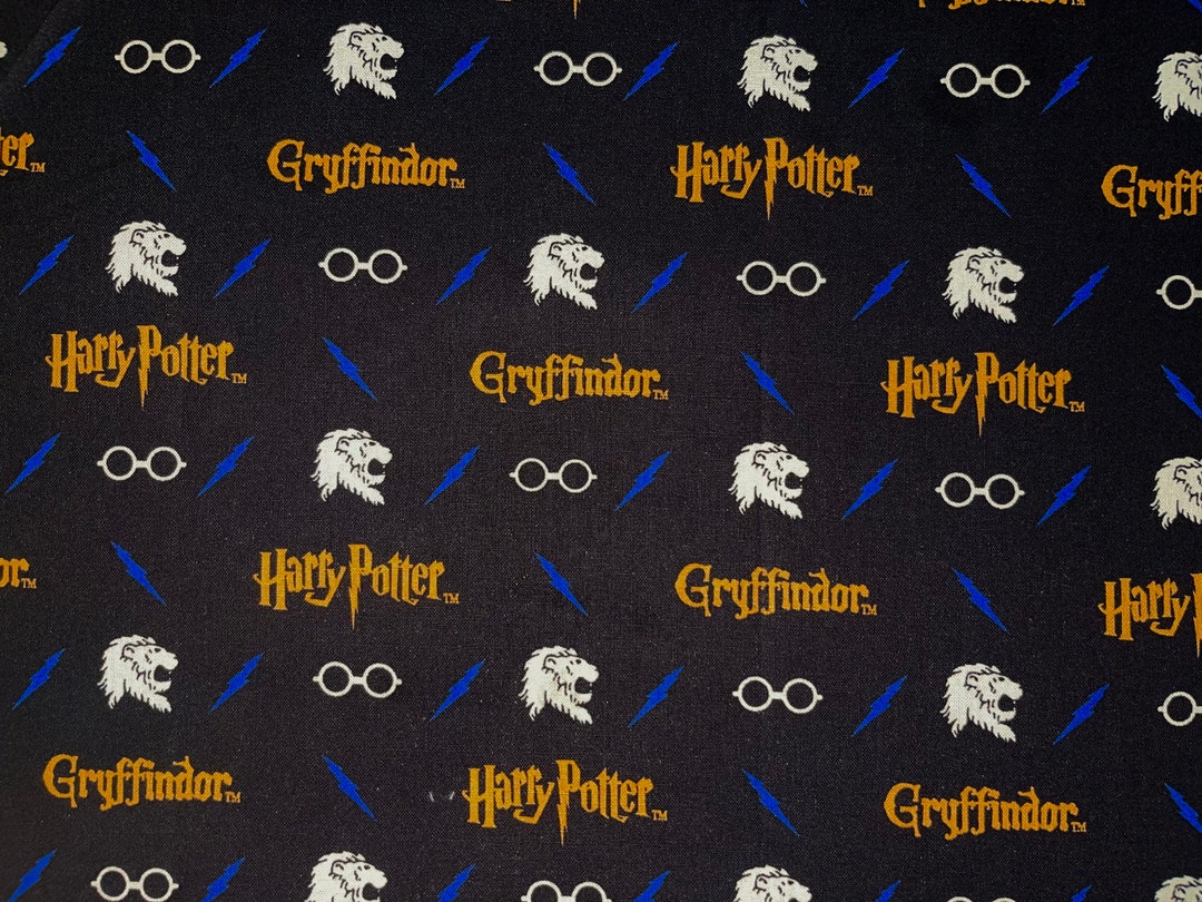 Harry Potter Gryffindor Logo Licensed Fabric by Camelot, Fat Quarter ...