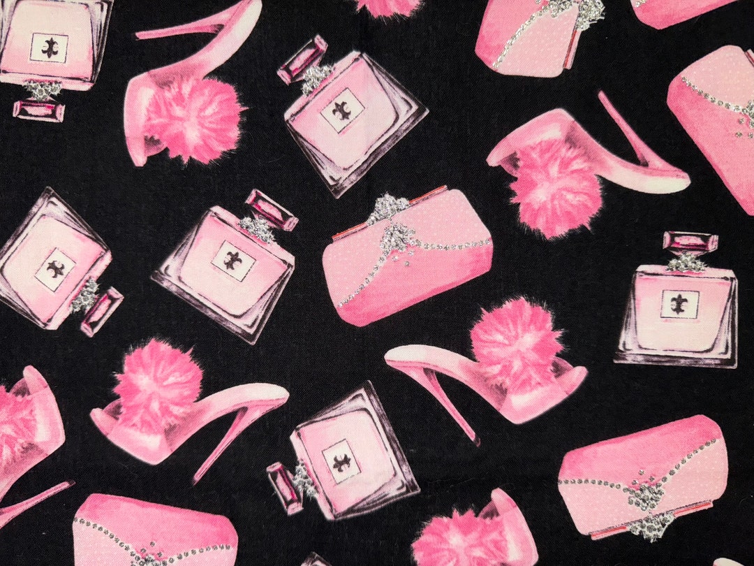 Boujee Pink, Black, & Silver Glitter Luxury High Heels, Perfume ...