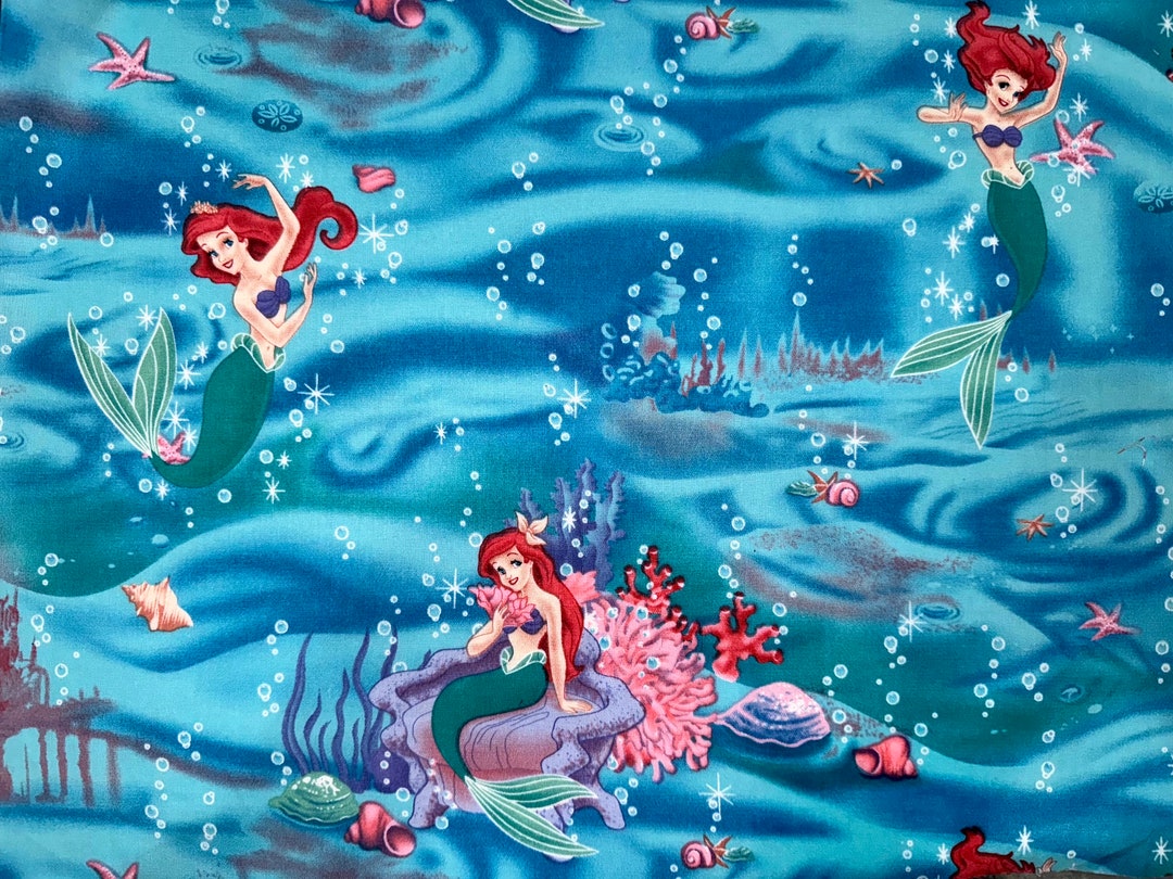 2011 the Little Mermaid Licensed Fabric by Springs Creative Cotton ...