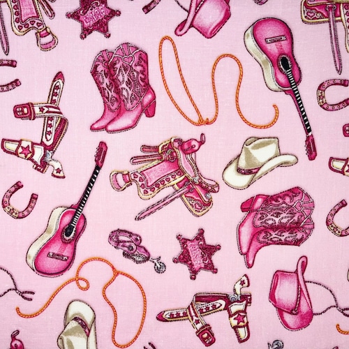 Hot Pink Cowgirl Rodeo Fabric by Dan Morris for Springs - Etsy