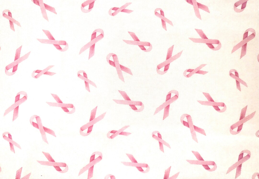 Breast Cancer Ribbons Fabric Social Concern by P&B Textiles 100% Cotton ...