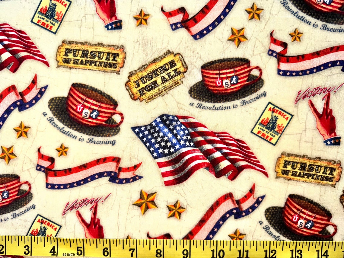 Pursuit of Happiness Fabric by Kate Ward Thacker (cotton, Continuous ...