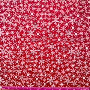 Red Snowflake Fabric, 30x42 Cotton, Christmas, Winter, Festive - Etsy