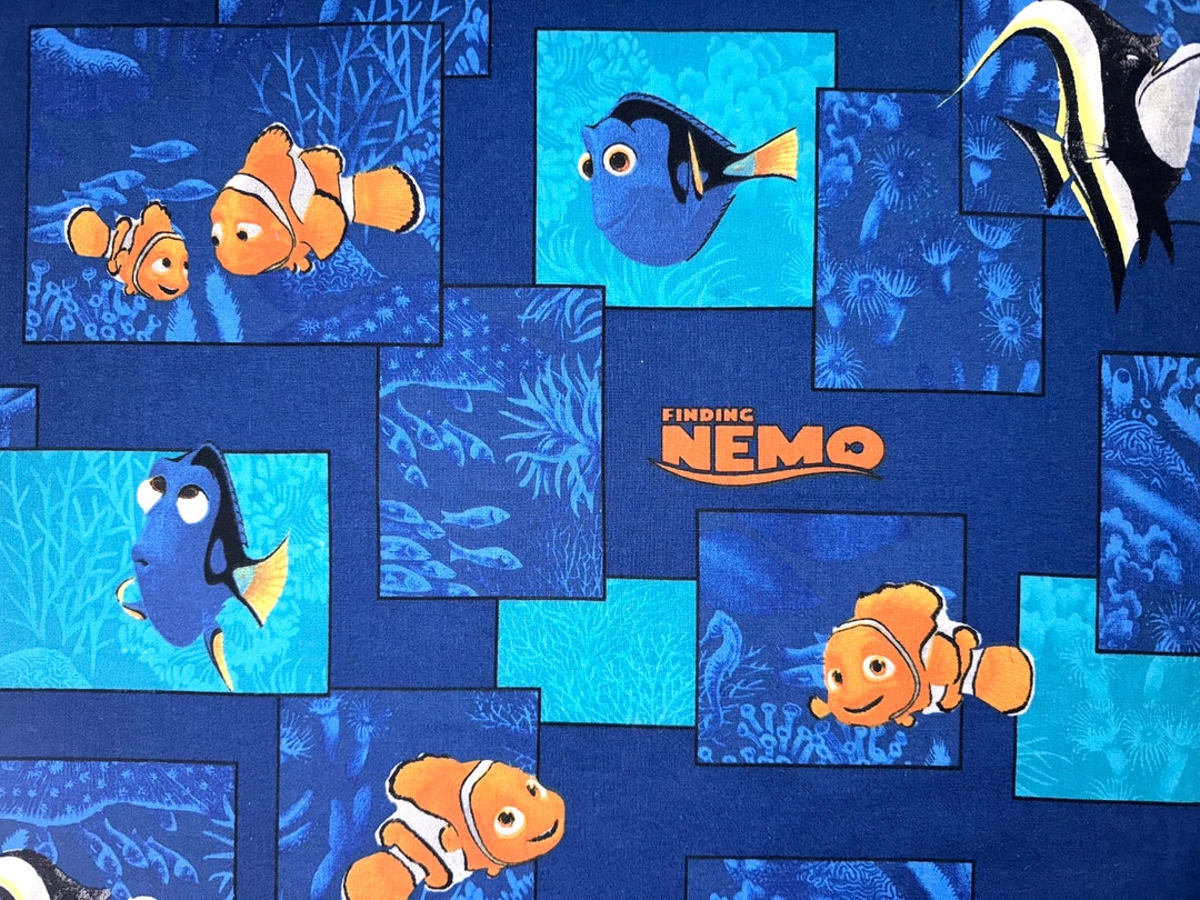 Finding Nemo Fabric, Fat Quarter continuous Cut, Pixar, Dory, Kids ...