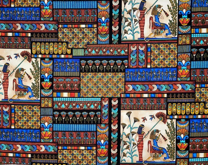 Extemely Rare Vintage Ancient Egyptian Fabric by Hi Fashion Fabrics (11 ...