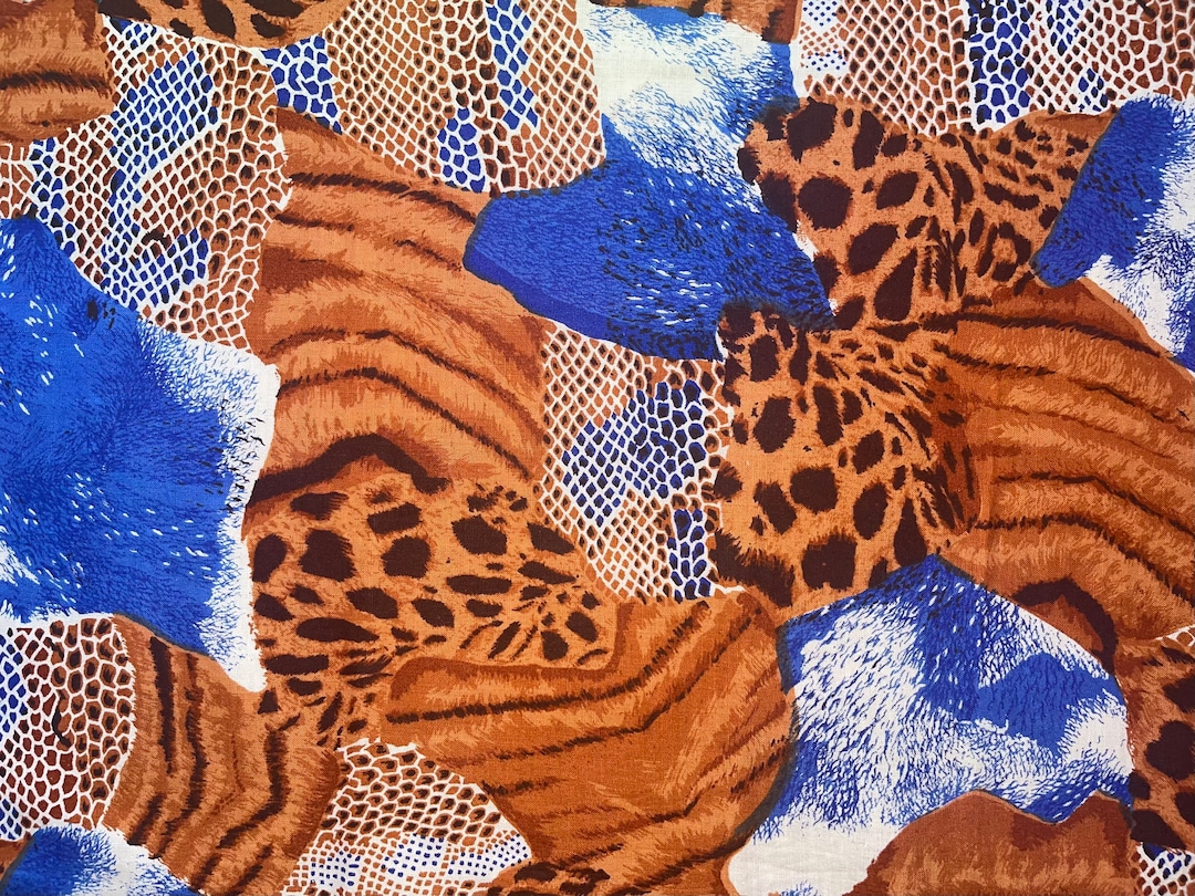 Animal Print Collage, Half Yard (continuous Cut, Cotton, Rare, Unique ...