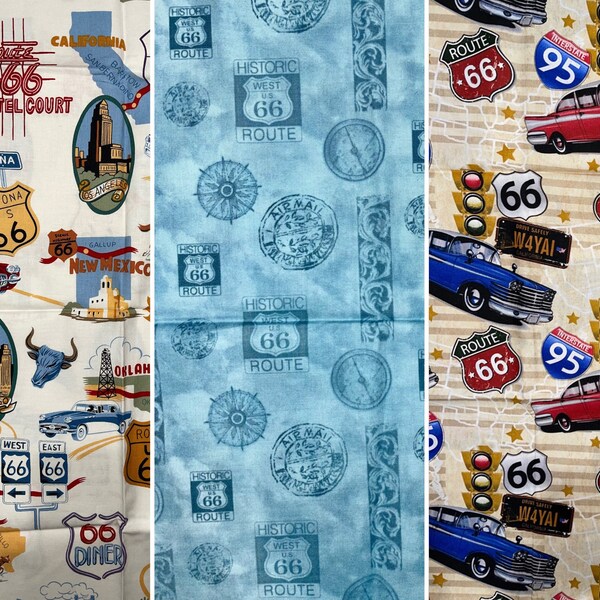 Route 66 Fabric - Etsy