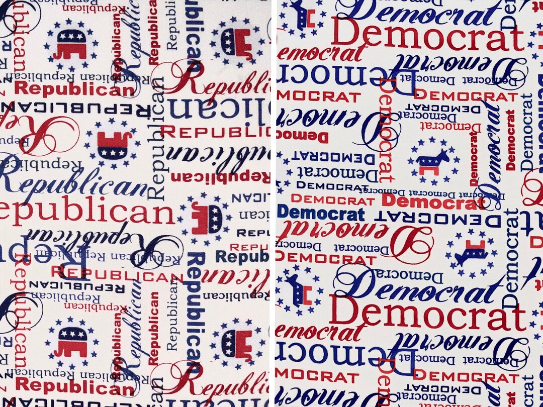 RARE Republican or Democrat Political Party Fabric Fat Quarter - Etsy