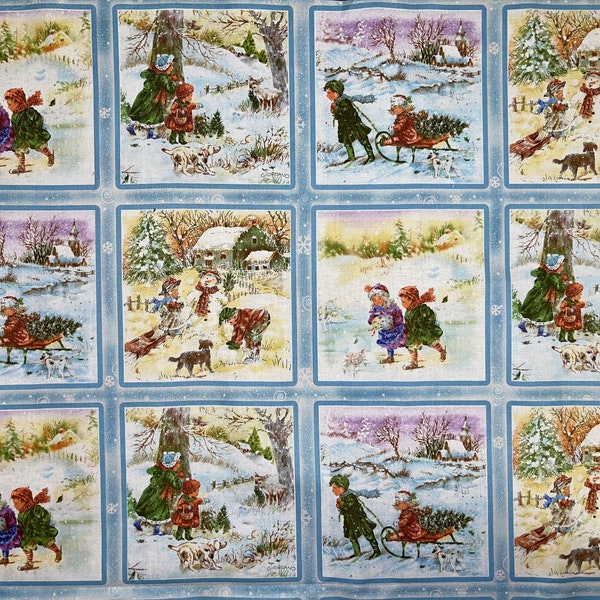 Winter Scene Fabric Panels - Etsy