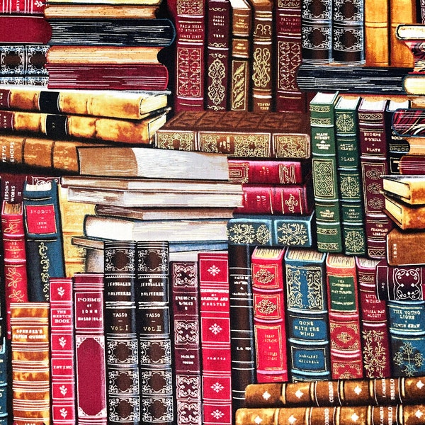 Library Book Fabric - Etsy